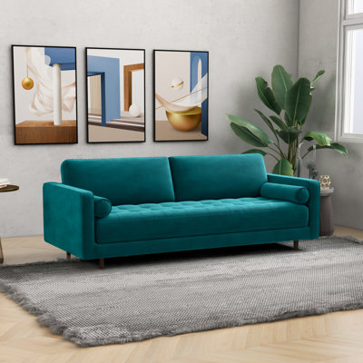 George Oliver Elsner 88'' Velvet Sofa & Reviews | Wayfair