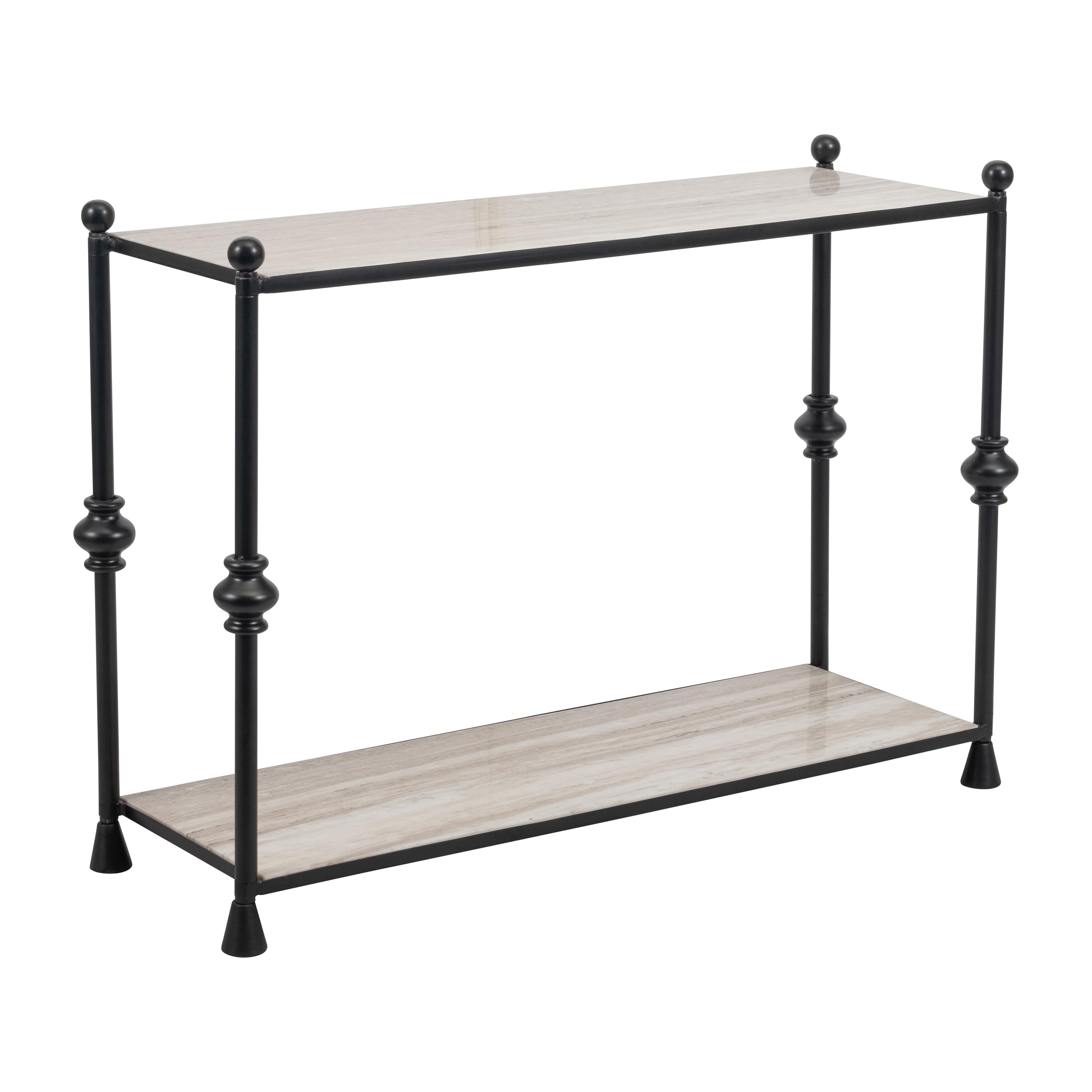 Williston Forge Modern Neutral Metal Black Elliot Elegant Two-Tier ...