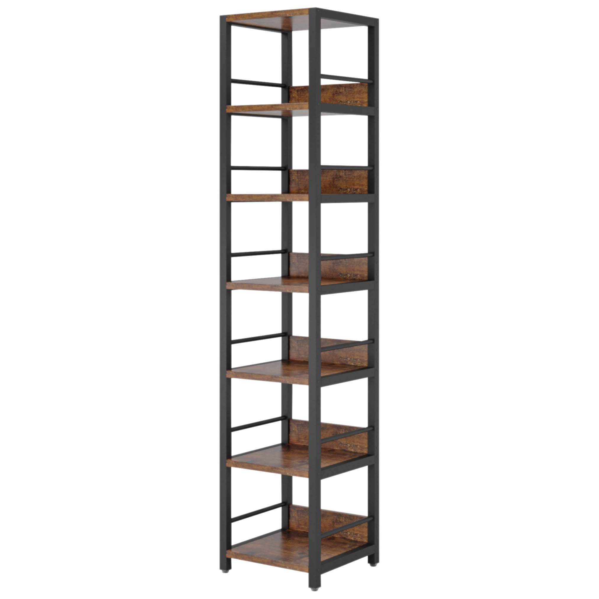 Trent Austin Design® 74.80 Inch Tall 6-Tier Corner Shelf, Narrow Rustic ...