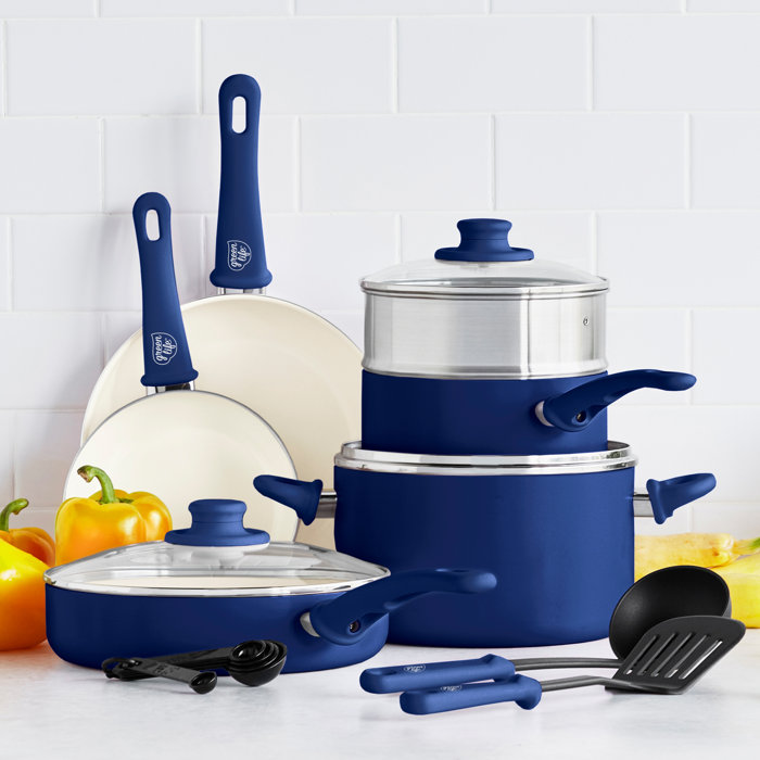 GreenLife 12 Piece Aluminum Non Stick Cookware Set & Reviews | Wayfair