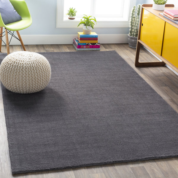 AllModern Crowe Wool Charcoal Gray Area Rug & Reviews | Wayfair