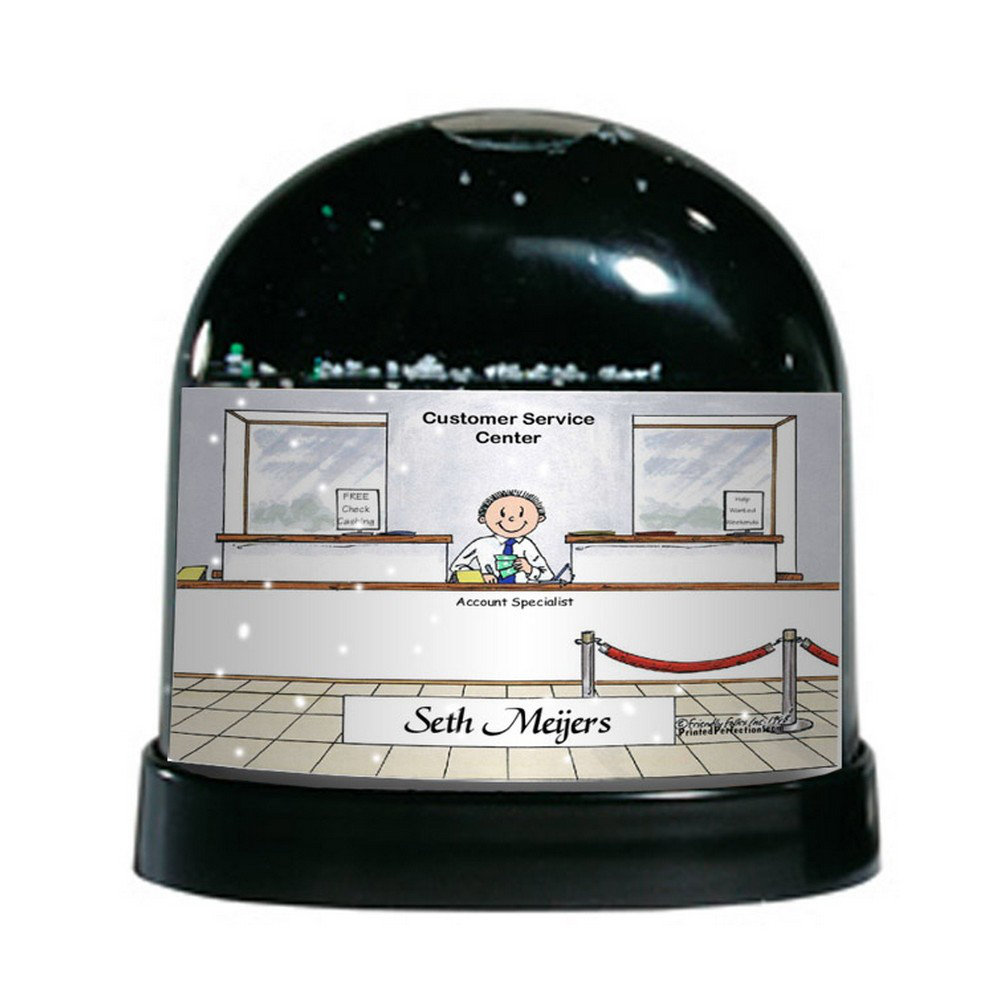 The Holiday Aisle® Friendly Folks Cartoon Caricature Male Bank Teller ...