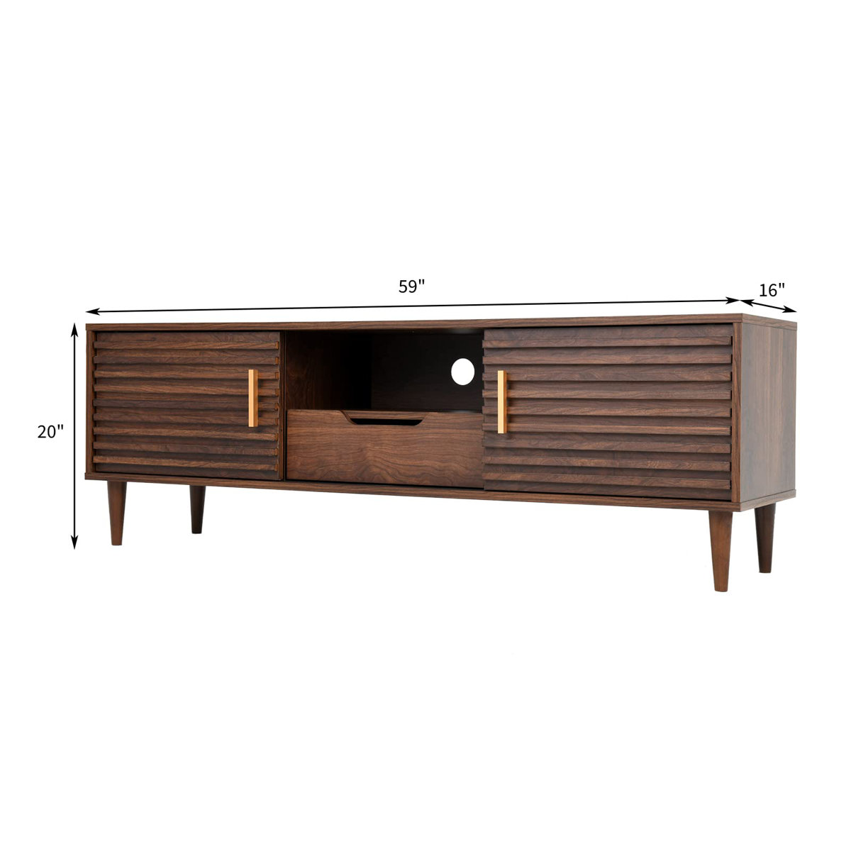Mercer41 Naryia 59'' Media Console, Mid-Century Modern TV Stand with ...