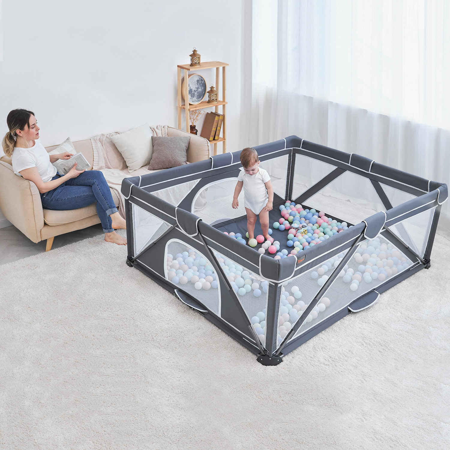 Yobear Foldable Baby Playpen, Yobear Playpen For Babies And Toddlers ...