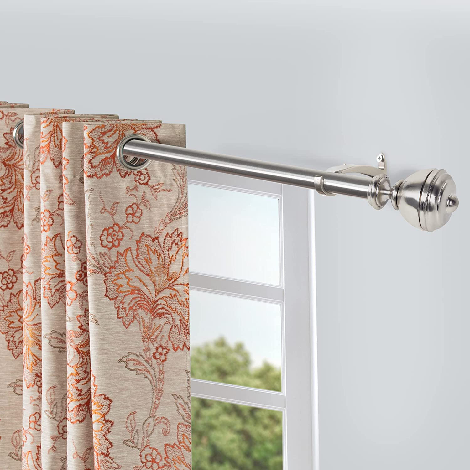 Canora Grey Kelvin Adjustable 1" Curtain Rod | Wayfair