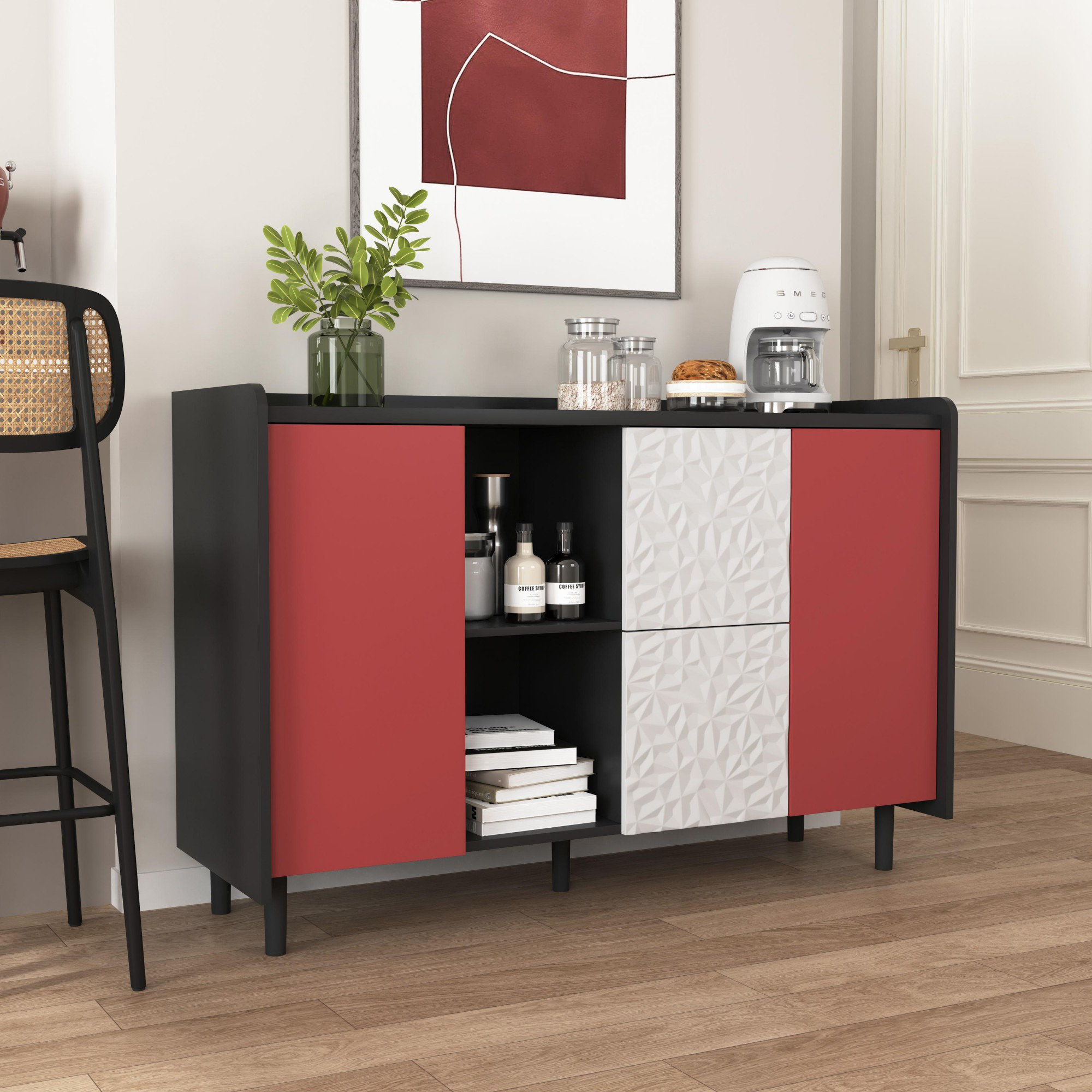 George Oliver Modern Coffee Bar Cabinet - Wayfair Canada