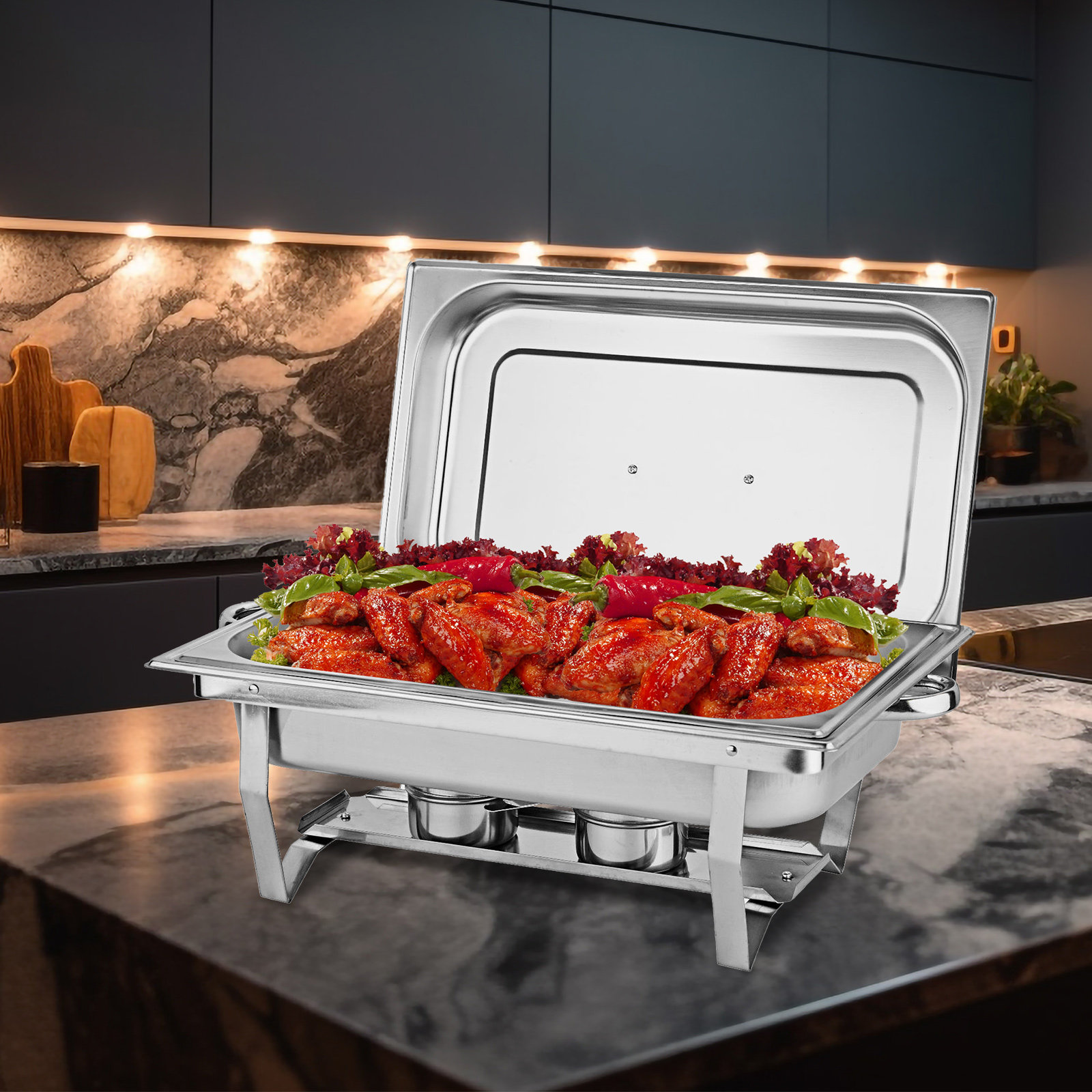 BAOKALER Stainless Steel Square Chafing Dish (4 Packs) | Wayfair