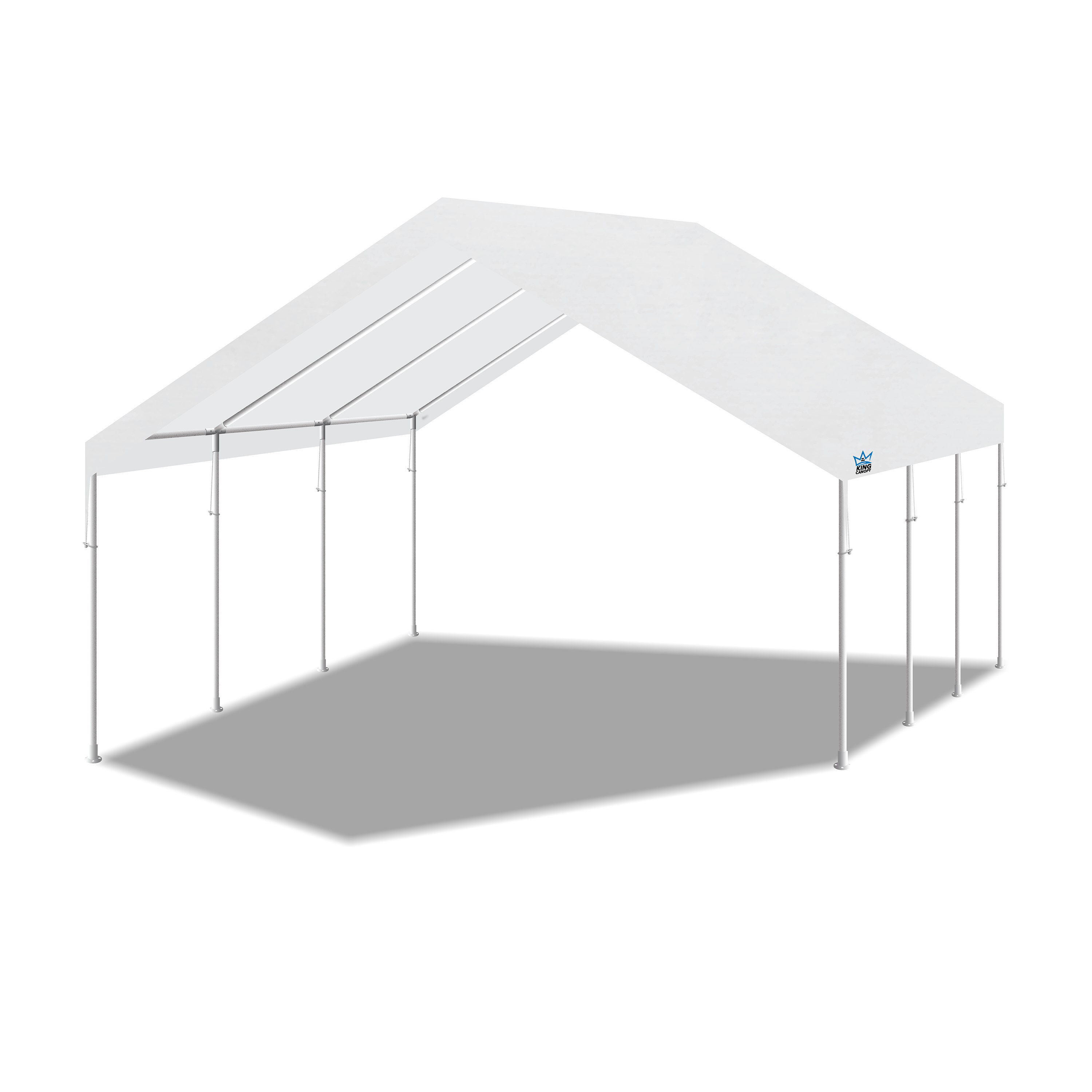 King Canopy Hercules 18ft by 20ft Steel Frame Carport Tent with 8 Legs ...