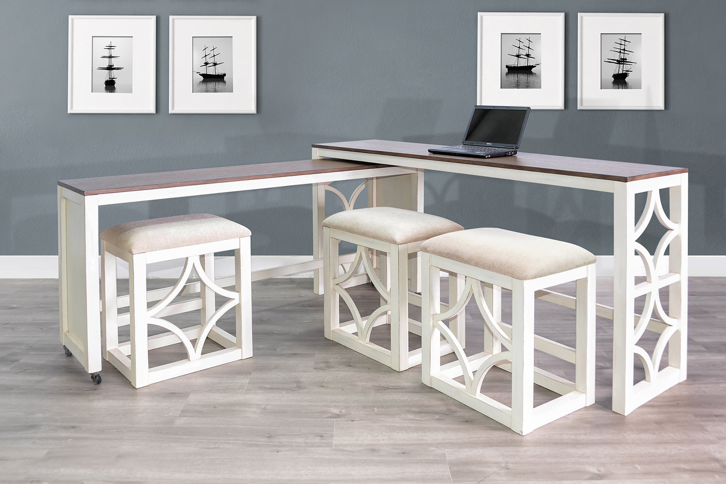 Laurel Foundry Modern Farmhouse Thierry 72" Console Table and Stool ...