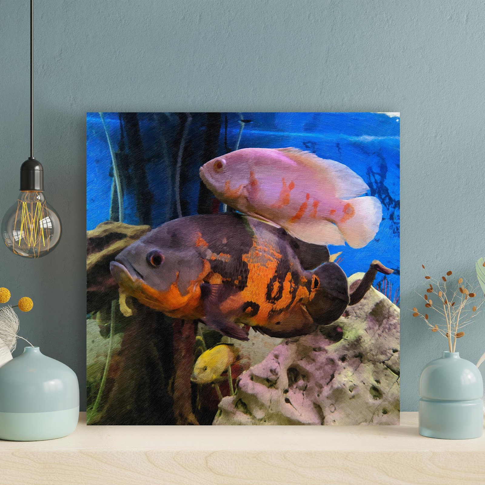 how to draw fish tank paint