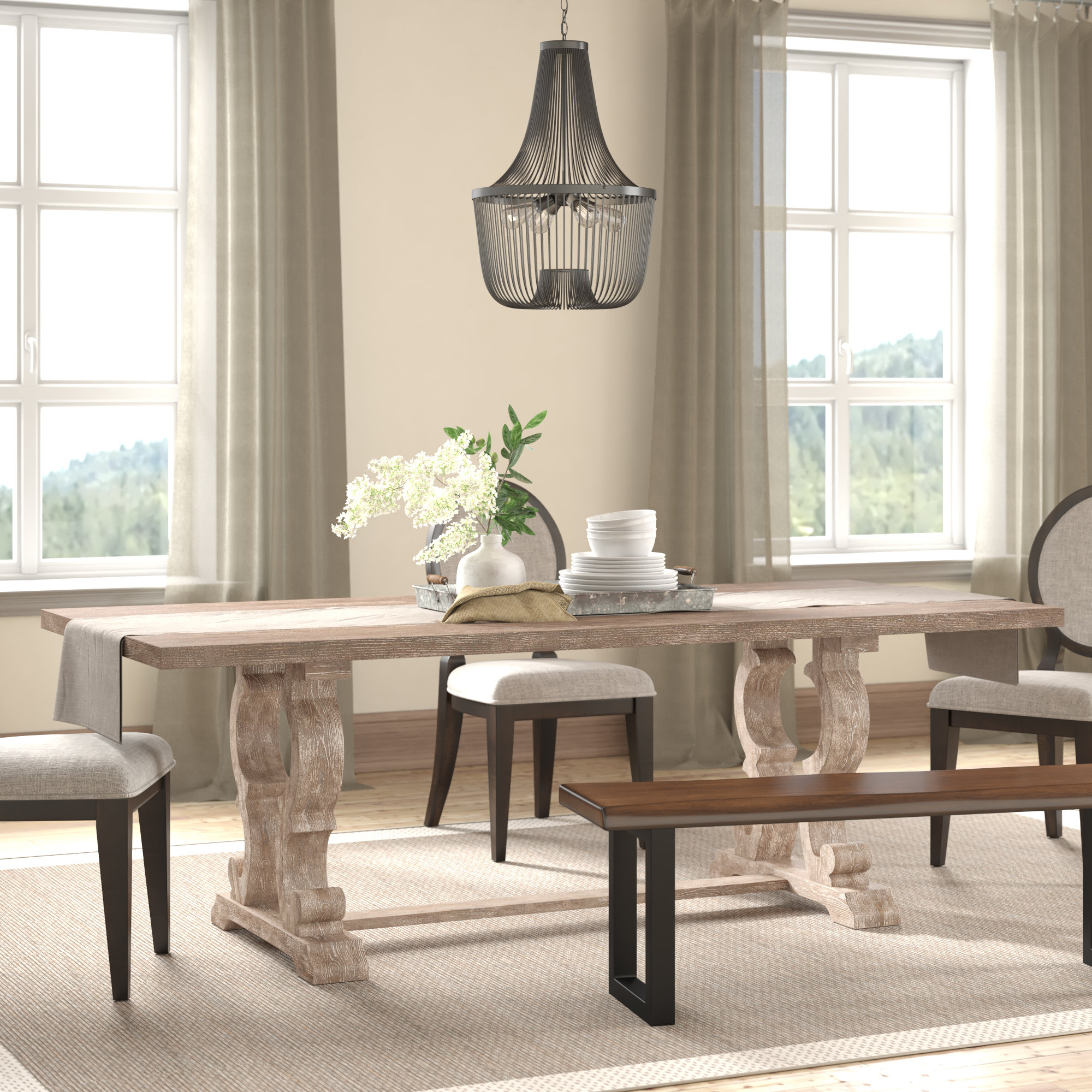 Birch Lane™ Chianti Trestle Dining Table & Reviews - Wayfair Canada