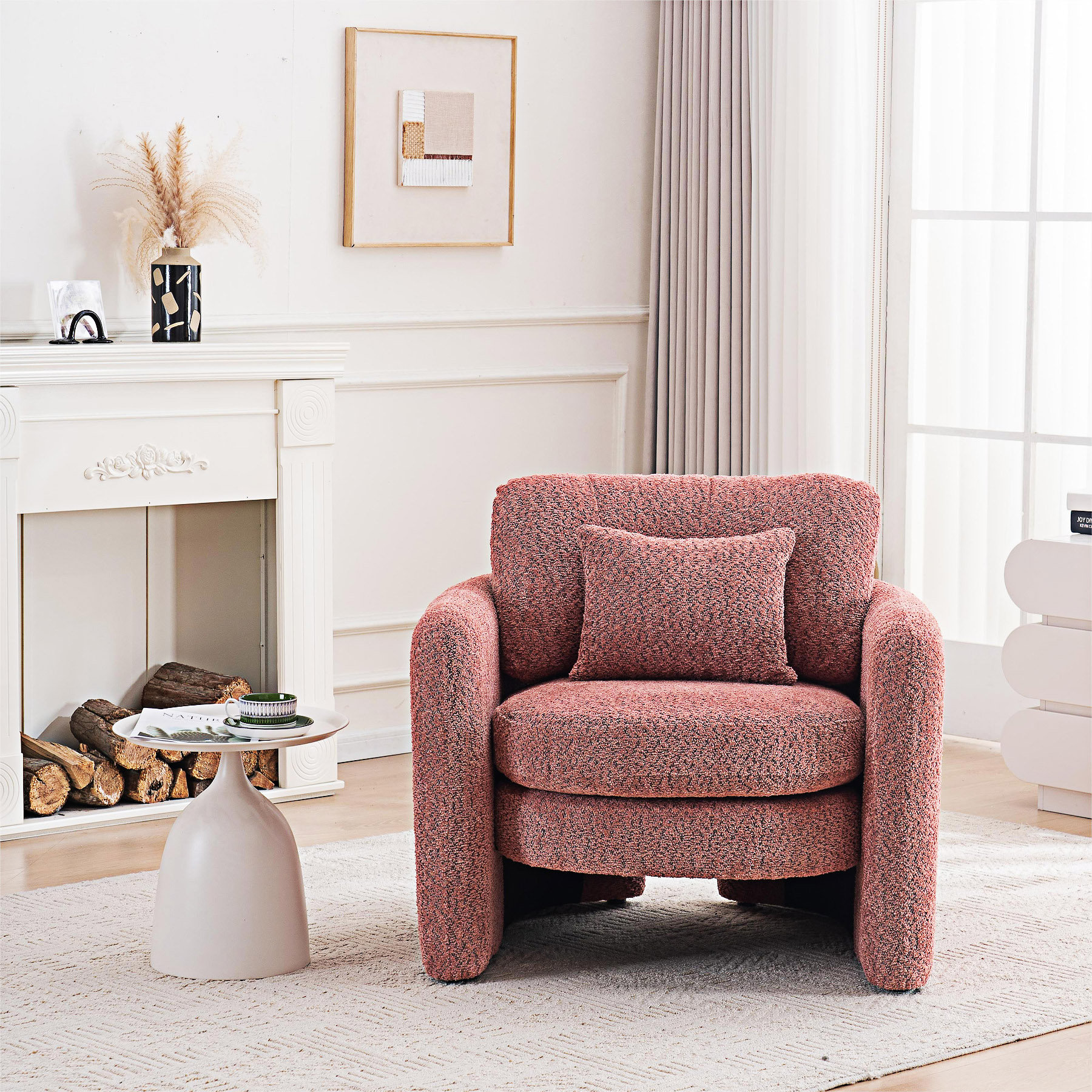 Latitude Run® Upholstered Rounded Corner Chair | Wayfair