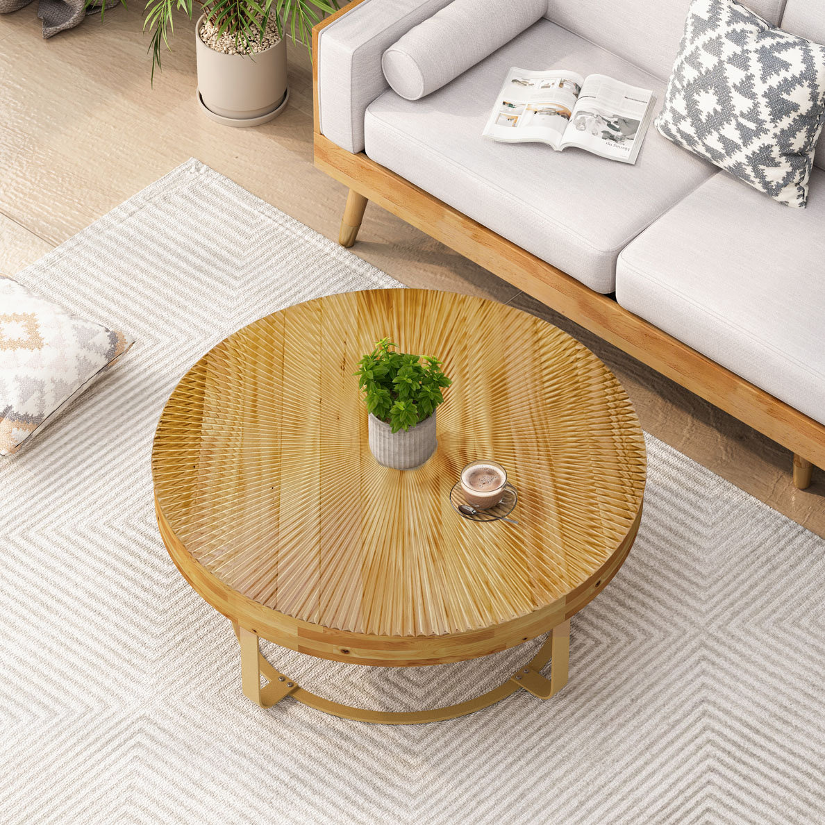 17 Stories Modern Round Coffee Table - Wayfair Canada
