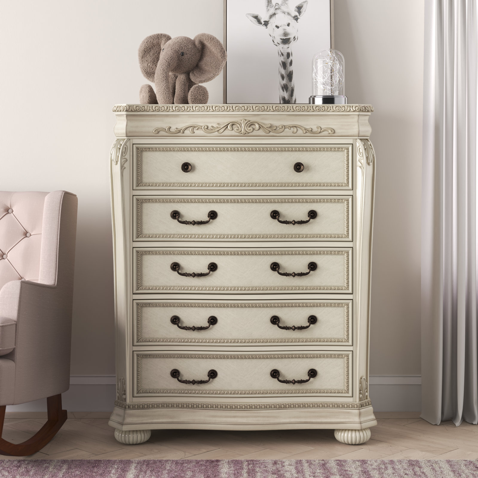 Viv + Rae™ Aguon 5 Drawer Chest | Wayfair