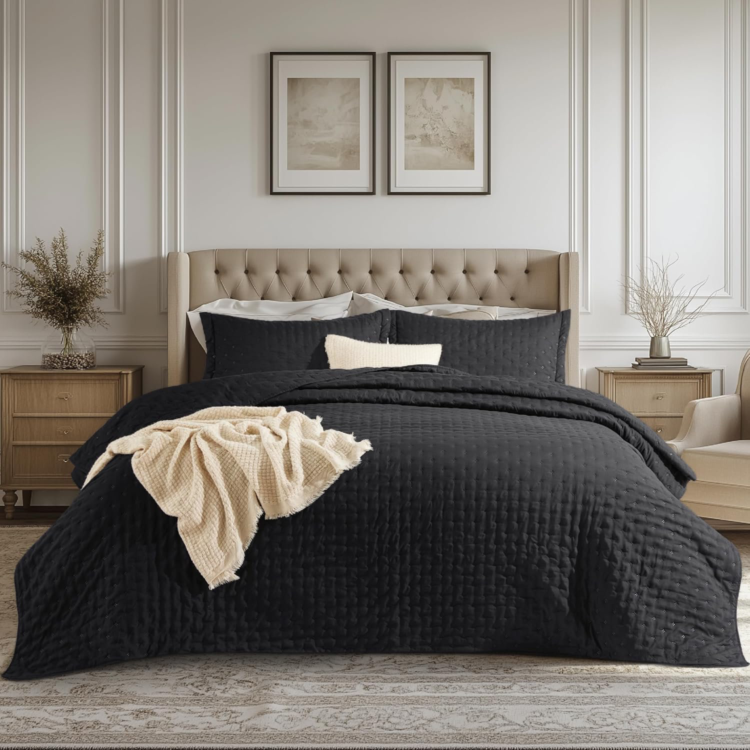 Bedsure Soft Ultrasonic Quilt Bedding Set Clover | Wayfair