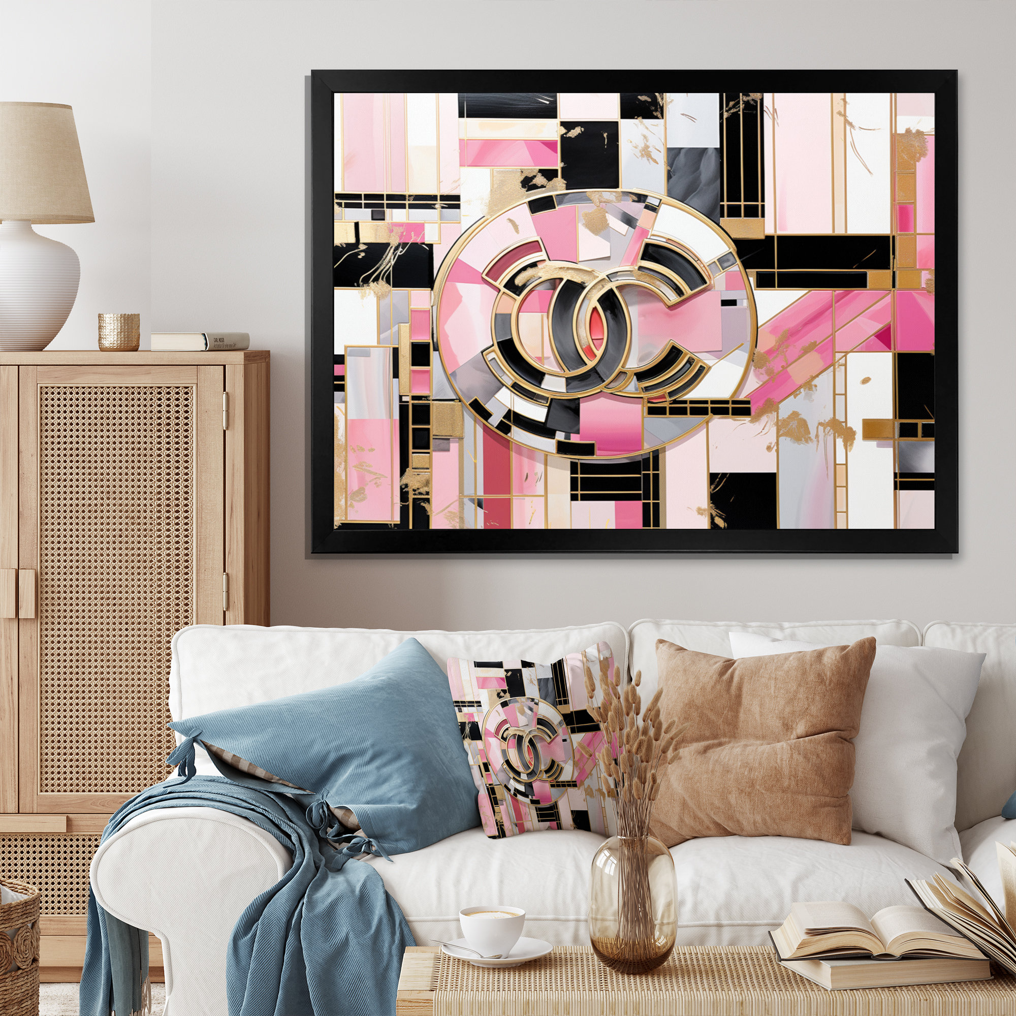 Everly Quinn Fashion Geometric Glam Gold - Fashion Wall Art For Living ...