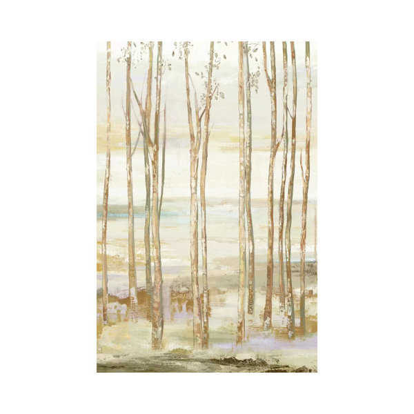 Alpen Home White On White Trees by Allison Pearce - Wrapped Canvas ...