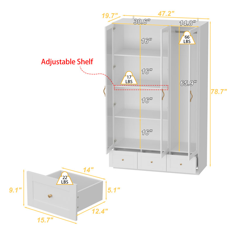 Wade Logan® Caparrelli Armoire | Wayfair