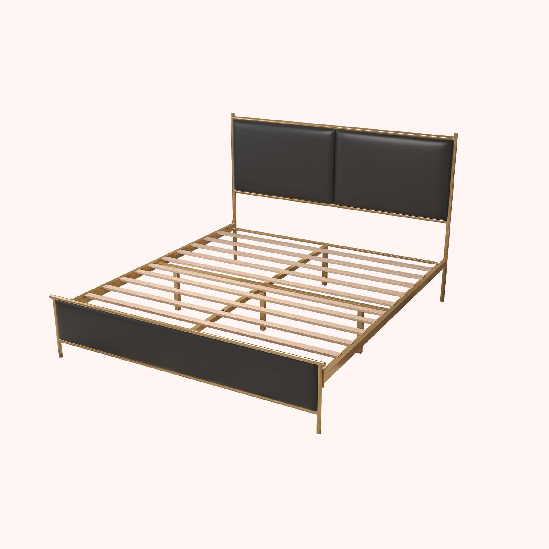 Mercer41 Solid Wood Ribs Bed With Bread Shaped Backrest | Wayfair
