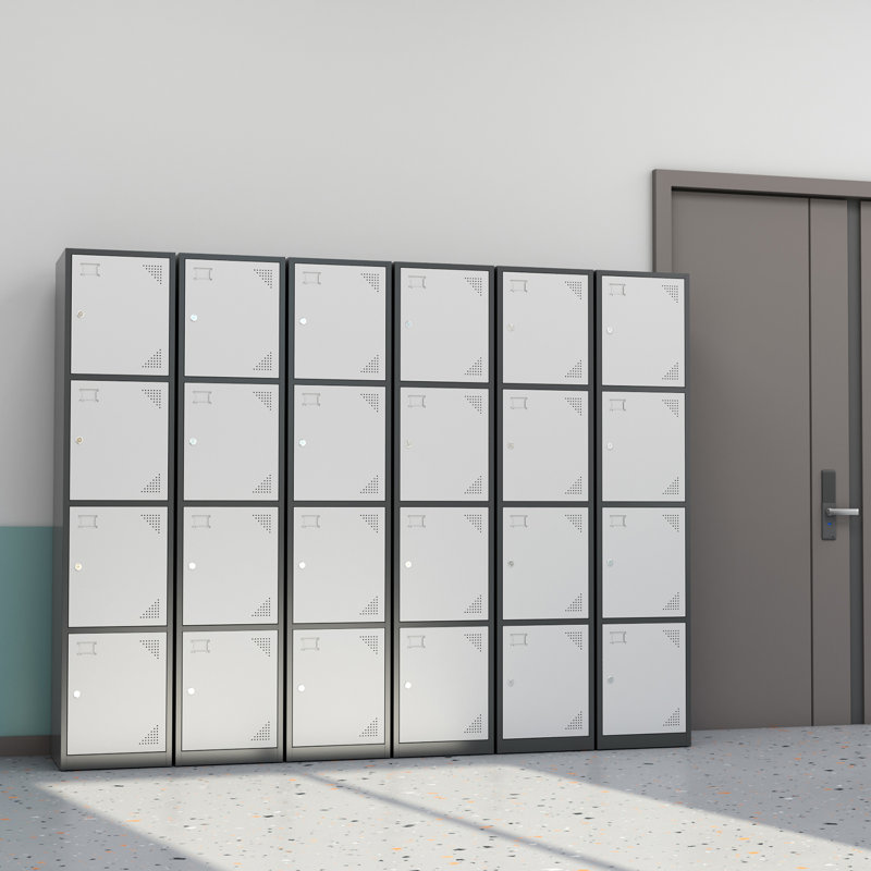 Steelcube Metal 4 - Tier 15'' Gym & Locker Room Locker with Built In ...