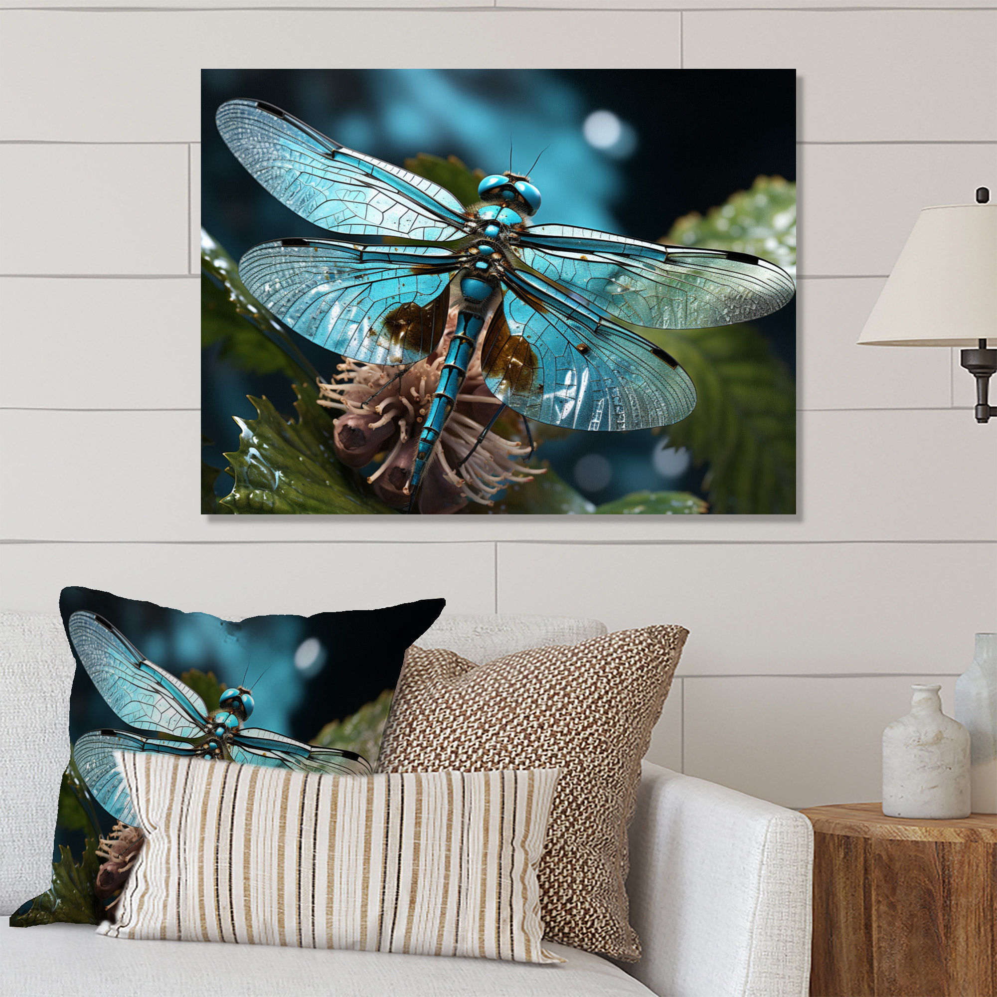 Latitude Run® Teal Dragonfly Airborne Jewel - Animals Metal Wall Decor ...