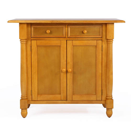 One Allium Way® Azizi Solid Wood Kitchen Island Set & Reviews | Wayfair