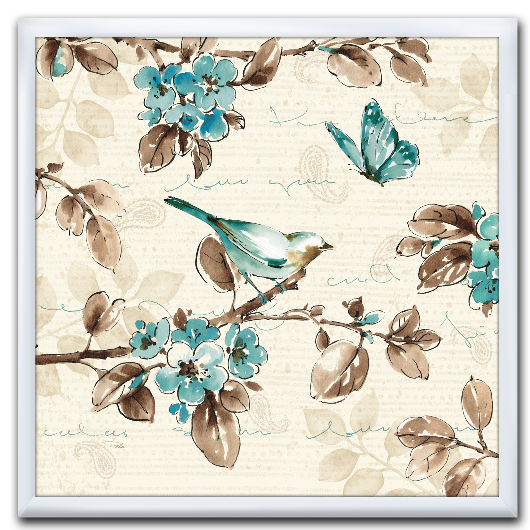 East Urban Home Beige Bird Wings III - Picture Frame Print on Canvas ...