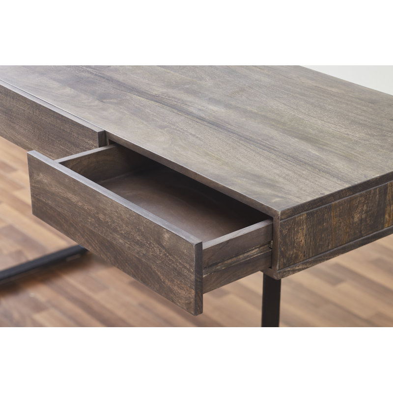 Joss & Main Mullins Solid Wood Top Metal Base Writing Desk & Reviews ...