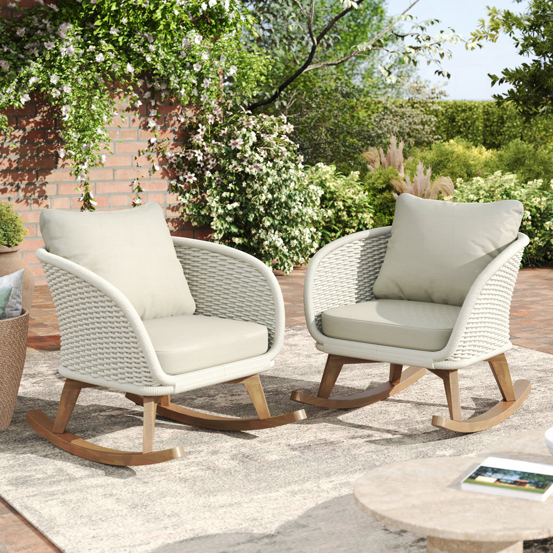 Hokku Designs Outdoor Wicker Rattan Rocking Chair | Wayfair