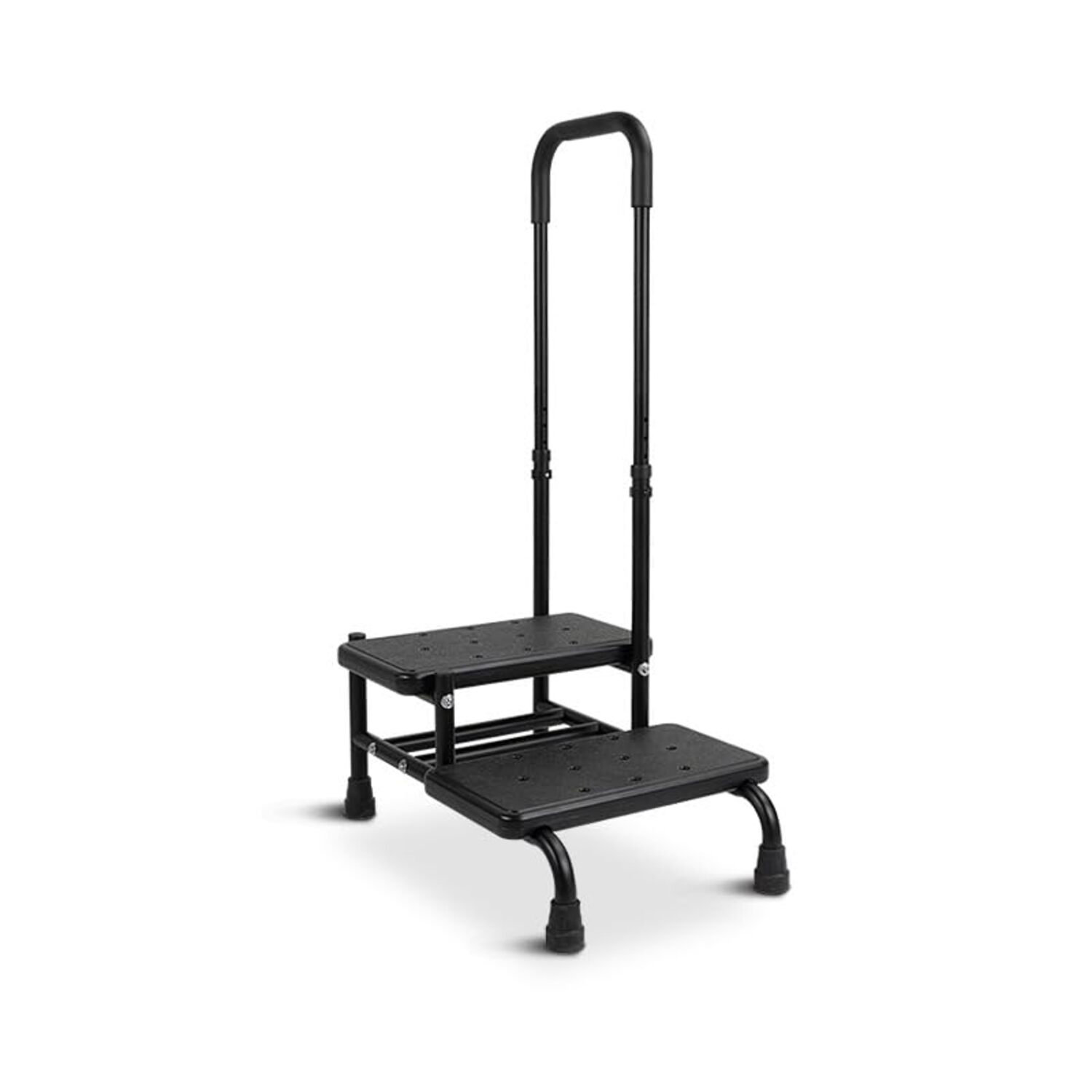 Ebern Designs Two-tier Step Ladder With Safety Handrail For Seniors And ...