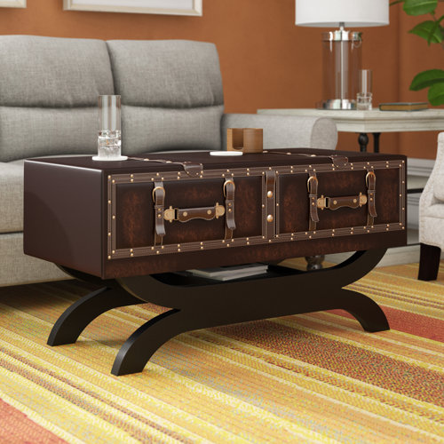 Leather & Faux Leather Coffee Tables You'll Love | Wayfair