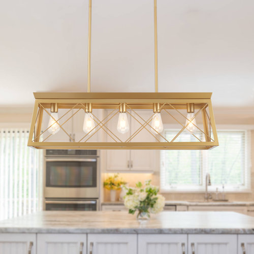 Gold Kitchen Island Pendant Lighting You'll Love | Wayfair