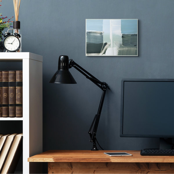 Ebern Designs Abstract Nautical Inspired Split Blue White Landscape ...