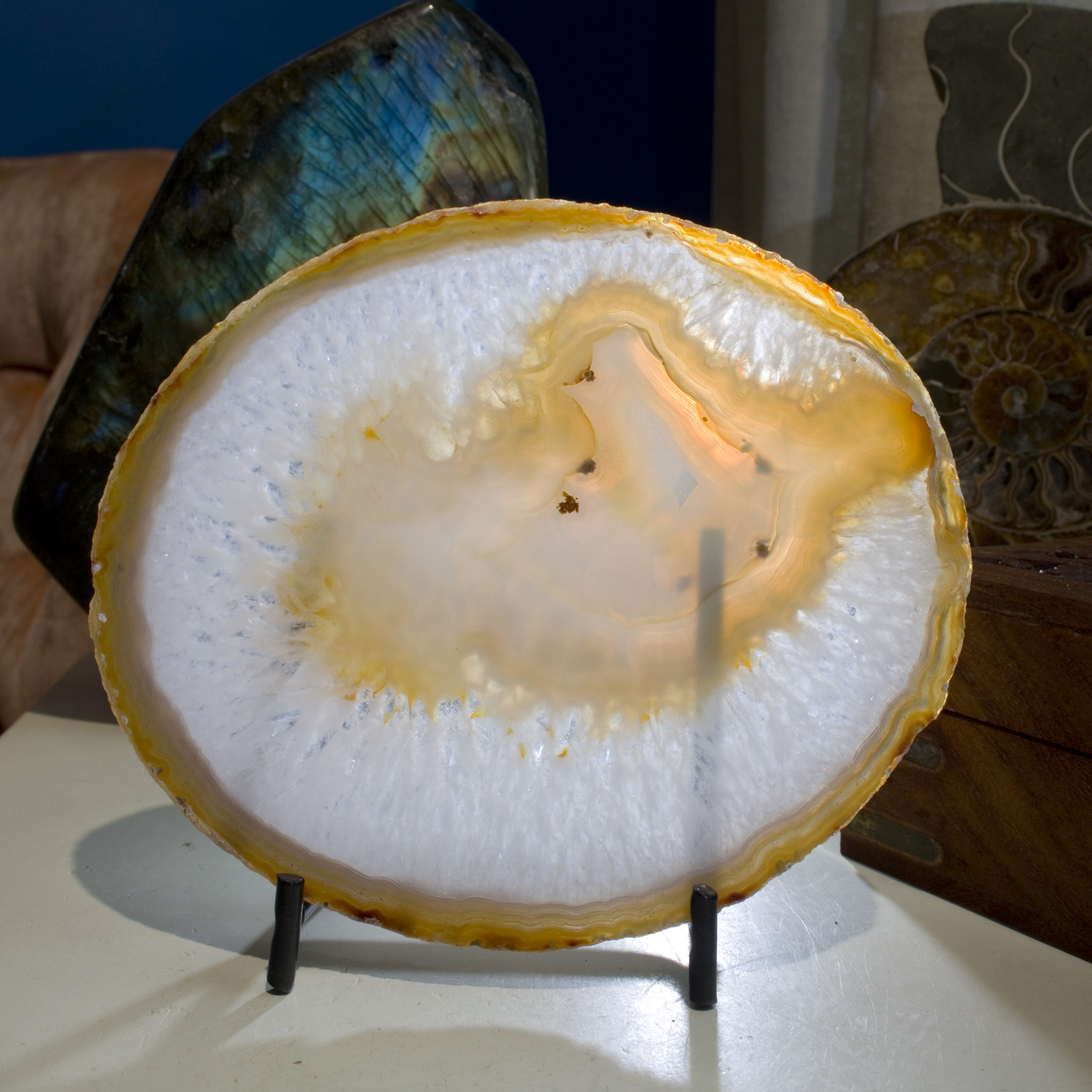 Dakota Fields AAA Polished Agate Plate - Nature's Stained Glass! | Wayfair
