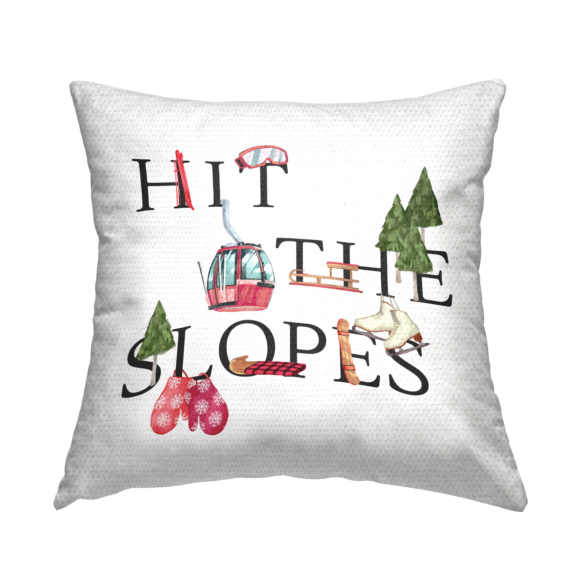 Stupell Industries Hit The Slopes Winter Sports Motivating Phrase ...