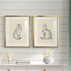 Red Barrel Studio® House Cat I- Premium Framed Print - Ready To Hang ...