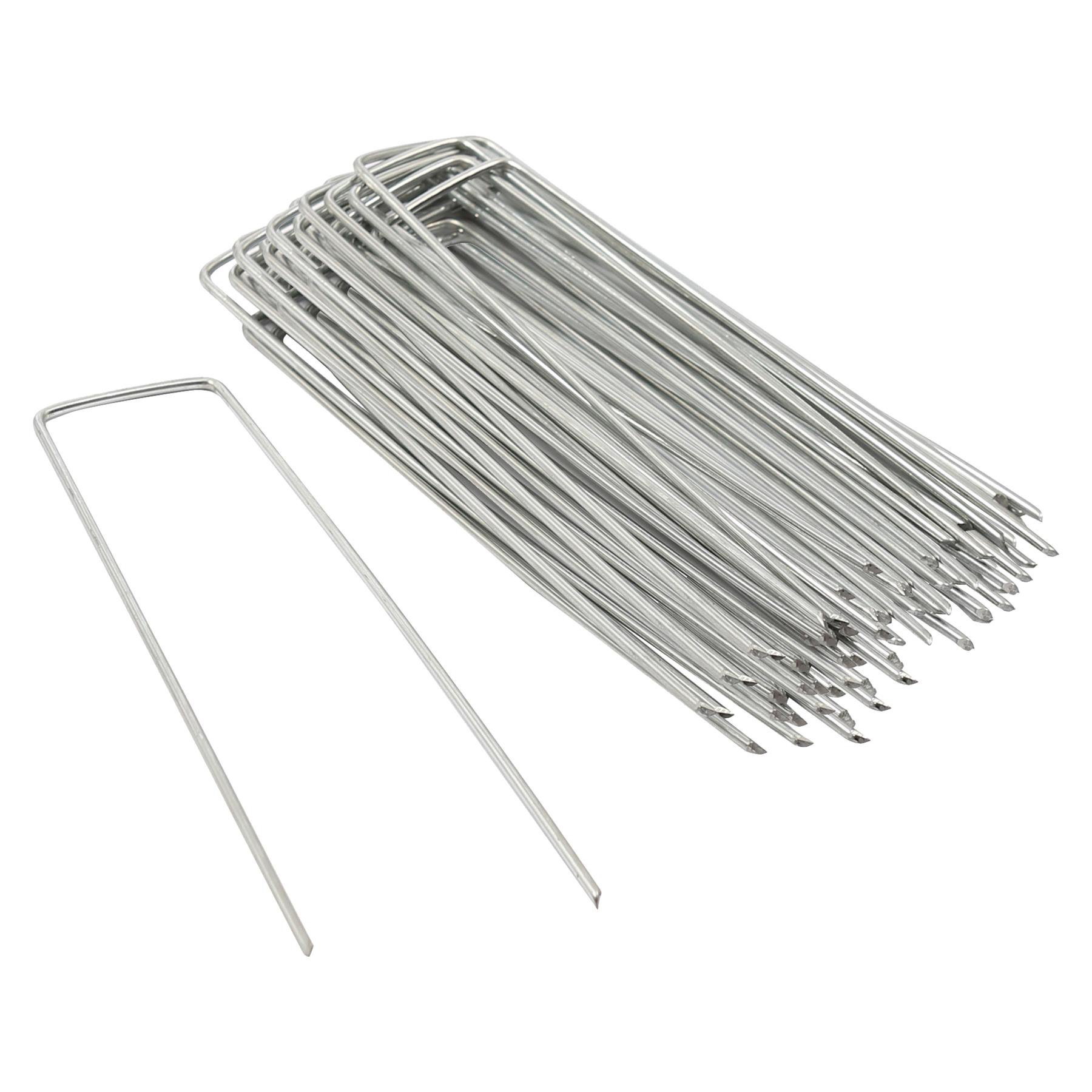 Harbour Housewares U-Shaped Weed Control Membrane Pegs - 6" (150mm ...