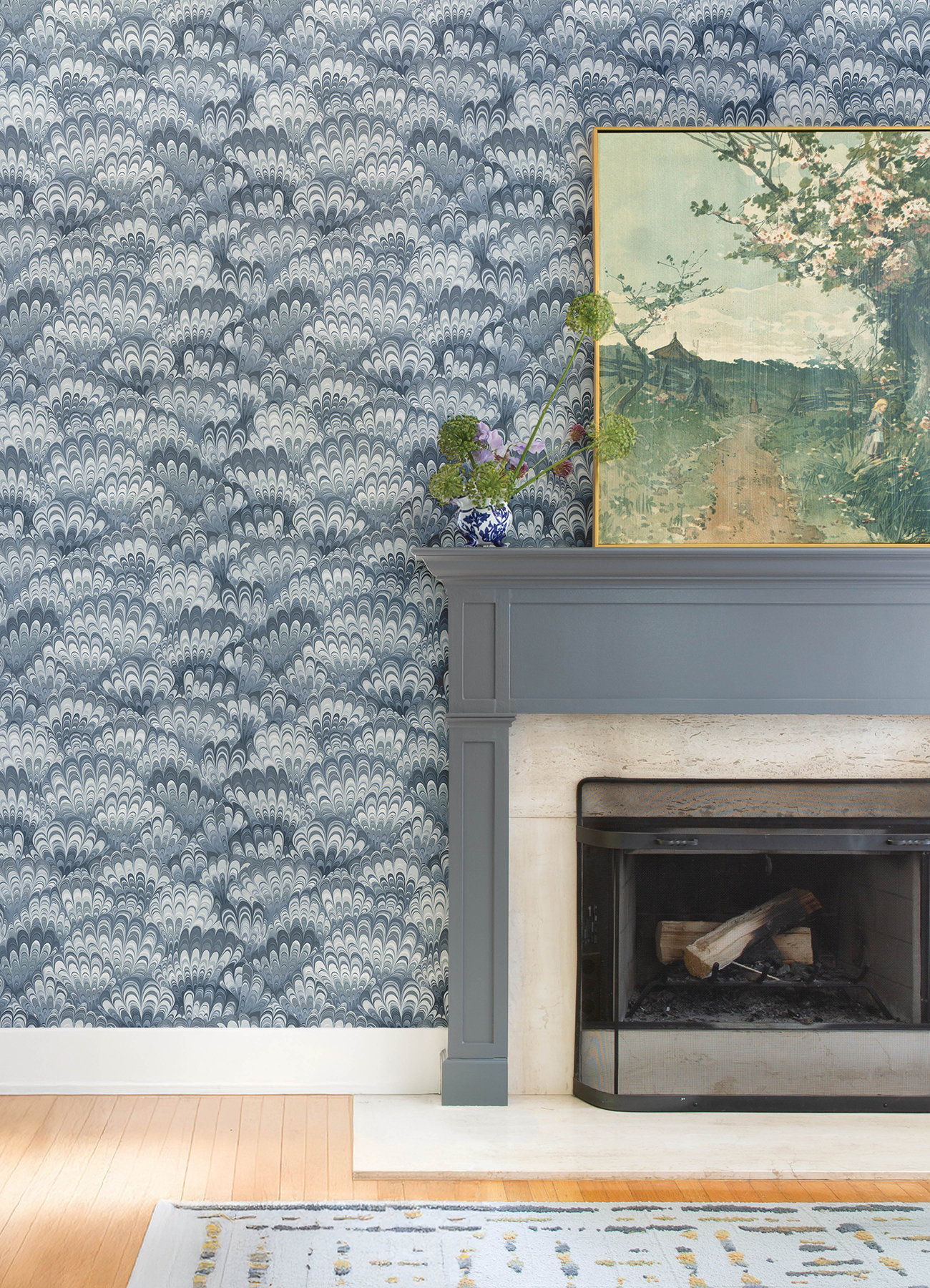 Joss & Main Octavia Marbled Ink Wallpaper | Joss & Main