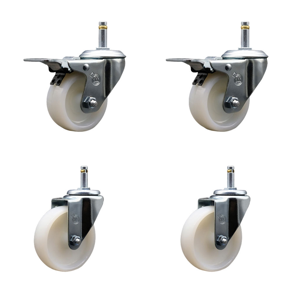 Service Caster Swivel Grip Ring Stem Caster Set | Wayfair