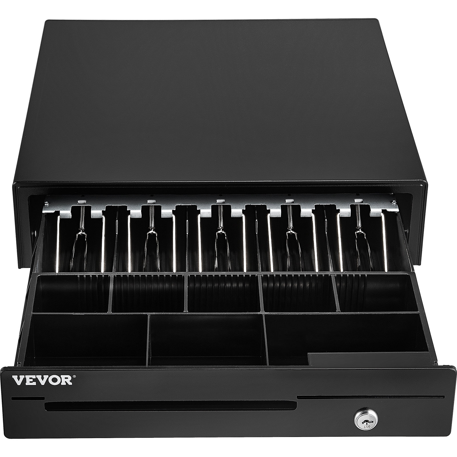 VEVOR Cash Register Drawer for POS System, 16" 12 V, 5 Bill 8 Coin Cash ...