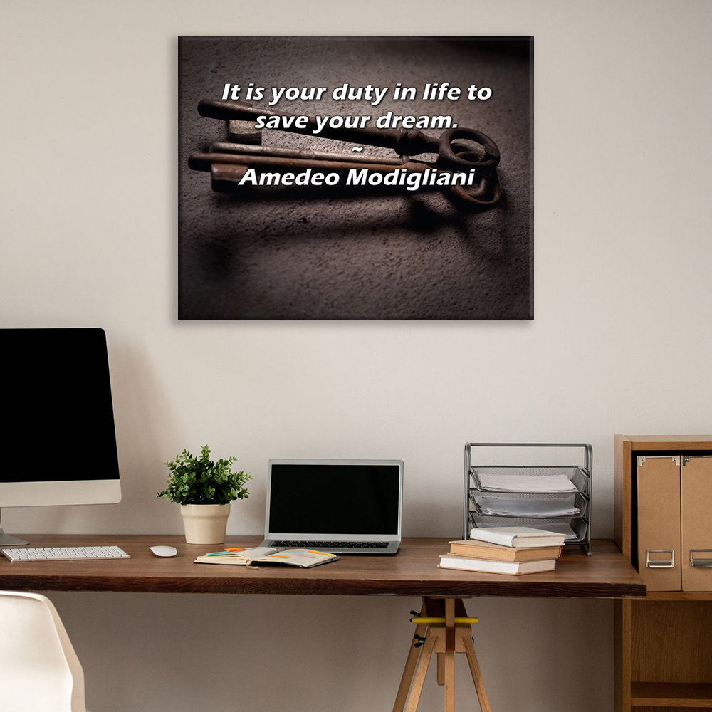 Mercer41 Artsy Quote By Amedeo Modigliani Gallery Wrapped Canvas | Wayfair