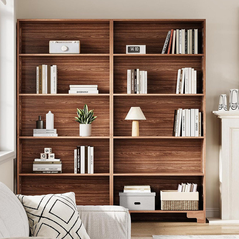 Hokku Designs 5-Tier Bookshelf Set 2,Vintage Brown Wooden Display ...