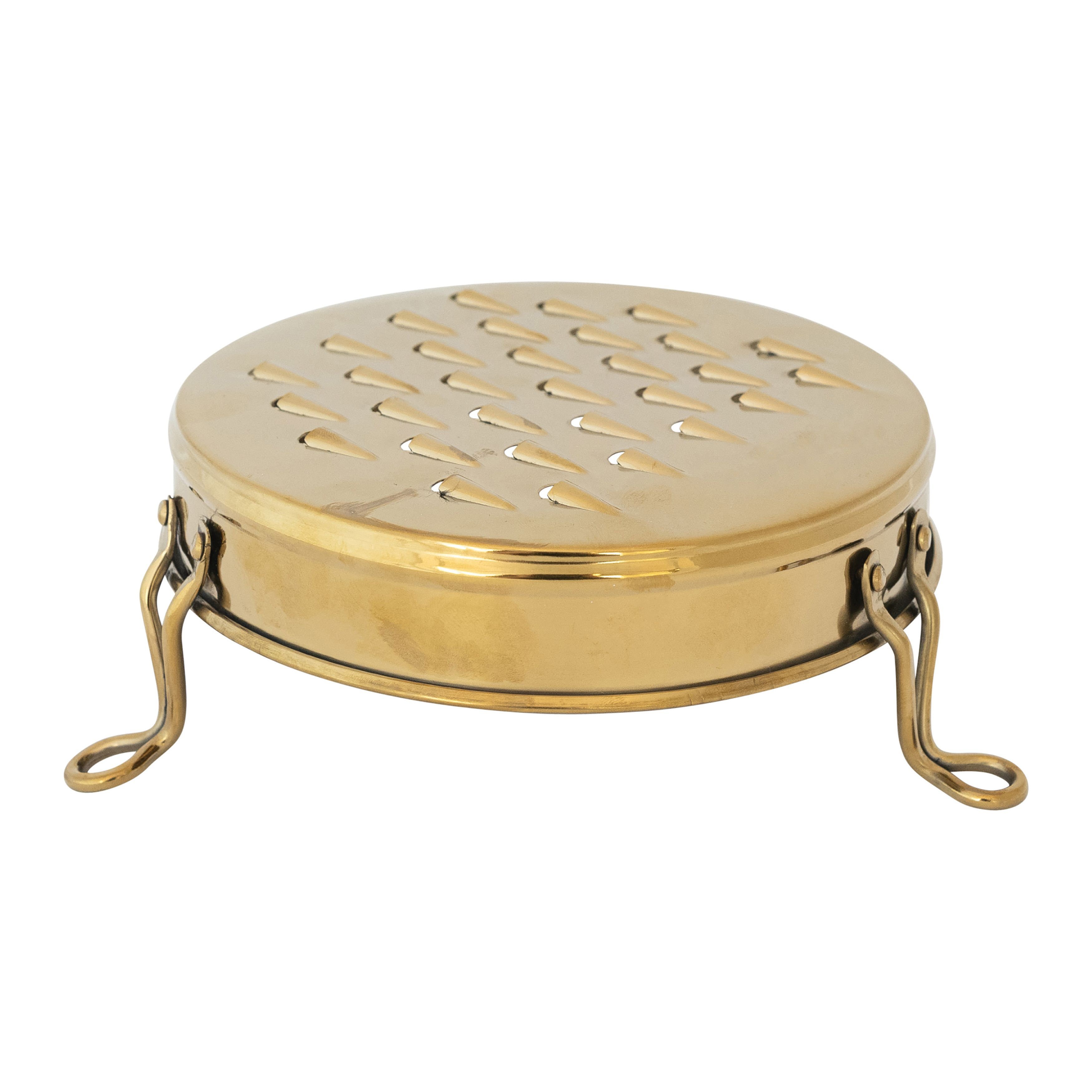 Creative Co-Op Round Stainless Steel Footed Grater, Gold Finish | Wayfair
