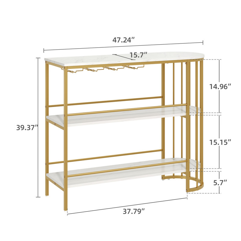 Willa Arlo™ Interiors Tavion Partition Home Bar Storage Shelve with ...