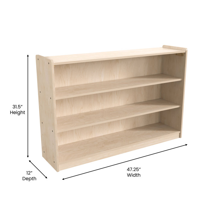 Bright Beginnings Commercial Grade Wooden Classroom Extra Wide 3 Shelf ...