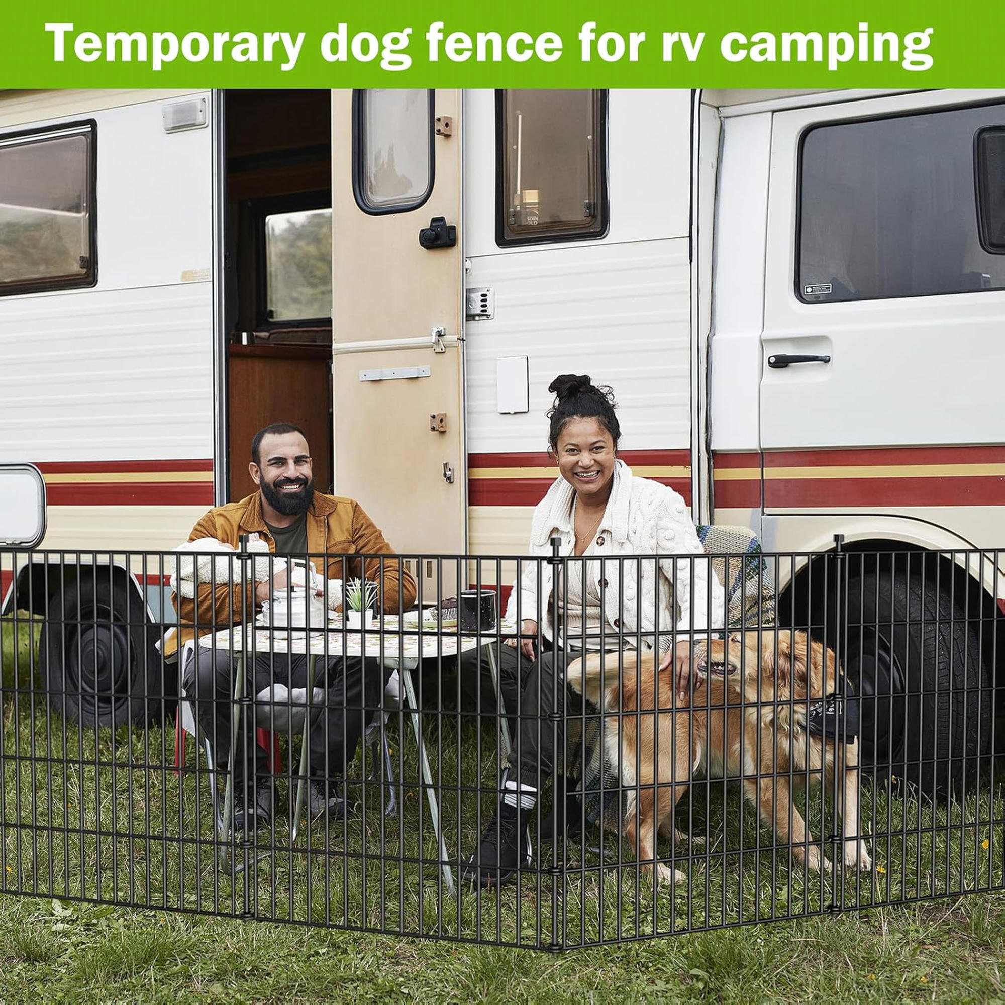 Huahui No Dig Decorative Garden Fence Rustproof Metal Animal Barrier ...