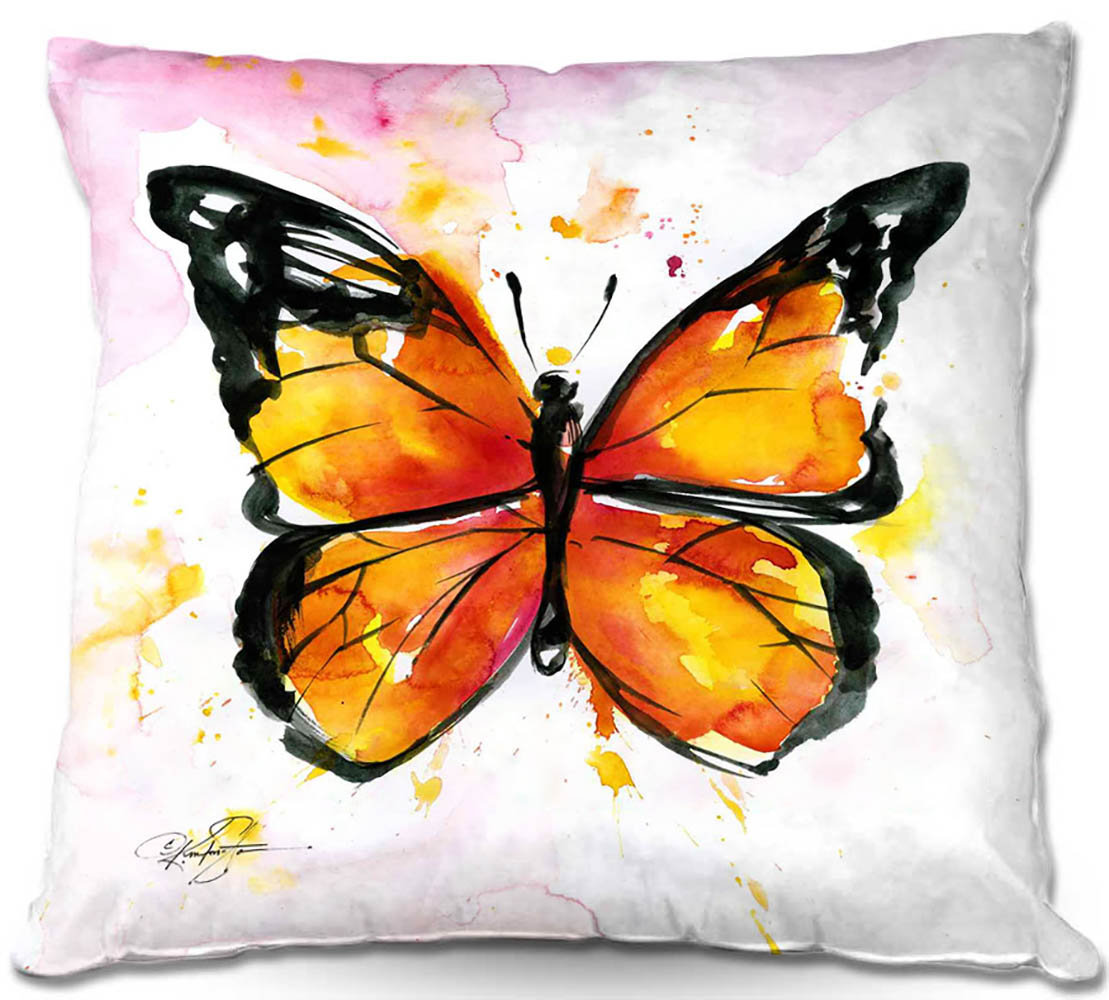 DiaNoche Designs Couch Monarch Butterfly Throw Pillow | Wayfair