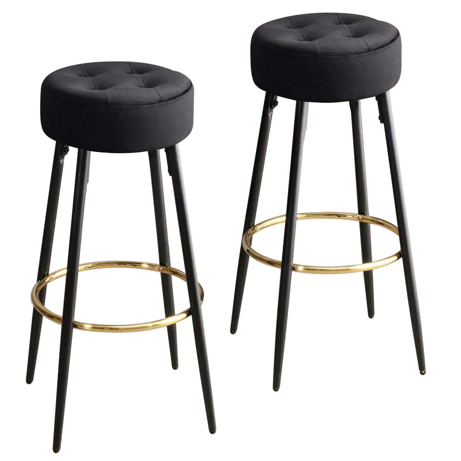 Winston Porter Shonnie Upholstered 30.25'' Counter Stool with Metal ...