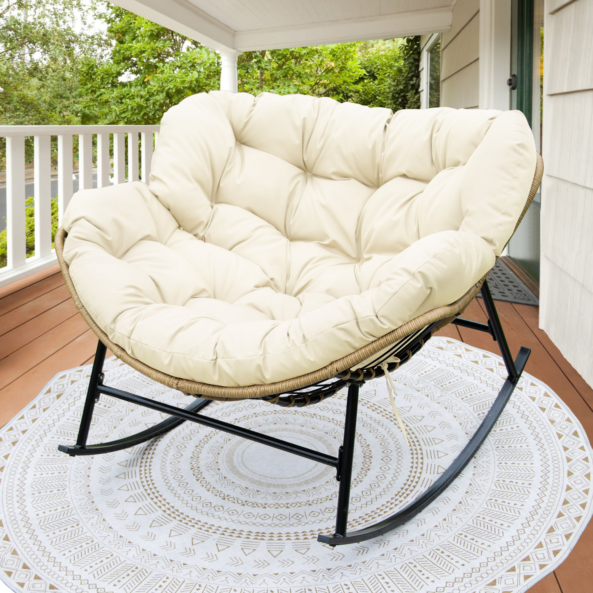 Bay Isle Home™ Rocking Chair Oversized with Cushion - Wayfair Canada