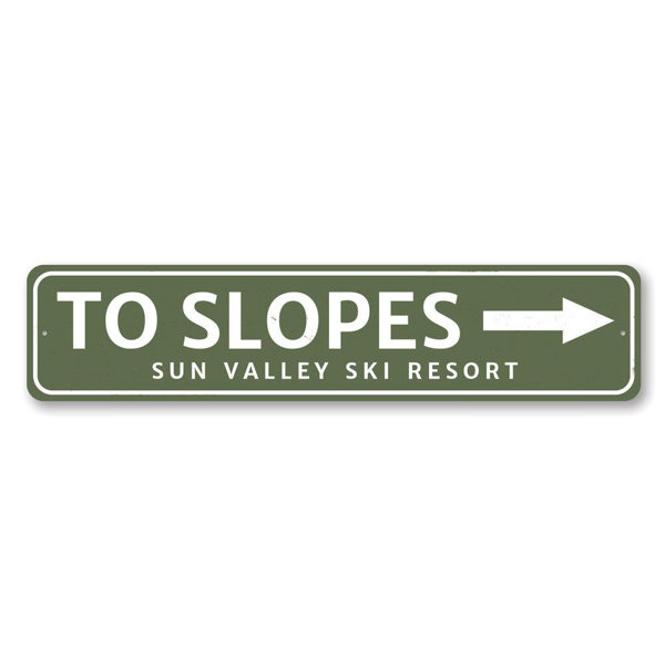 Lizton Sign Shop, Inc To Slopes Ski Resort Aluminum Sign | Wayfair